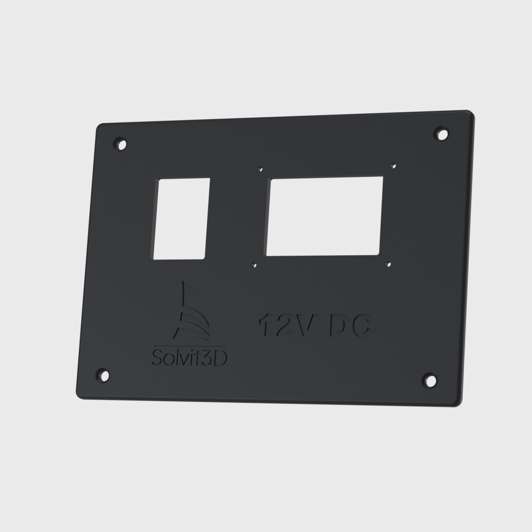12V electrical control panel (switch + 12V DC socket) – Solvit3D